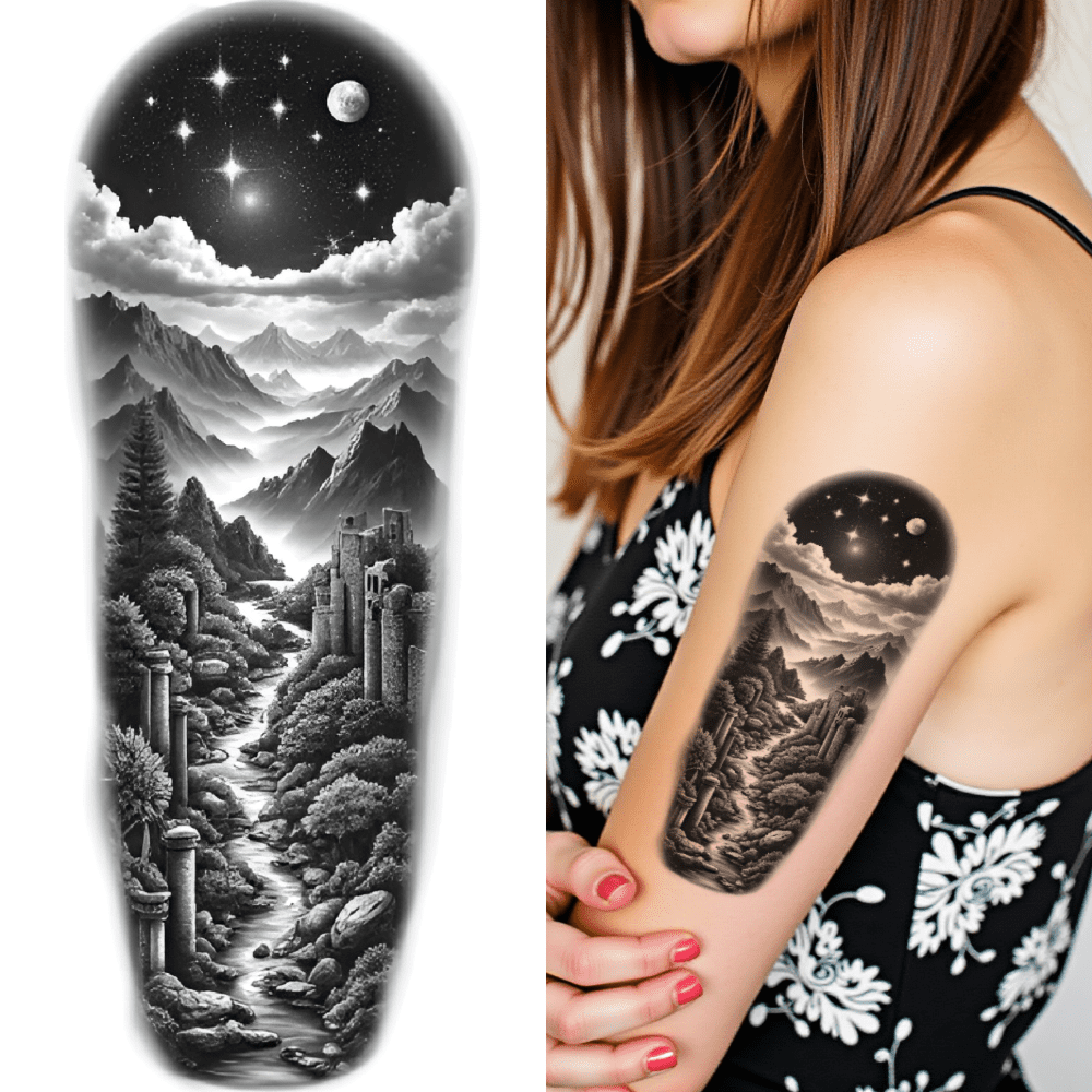 3 Realistic Temporary Tattoos Waterproof Long Lasting Body Stickers ...