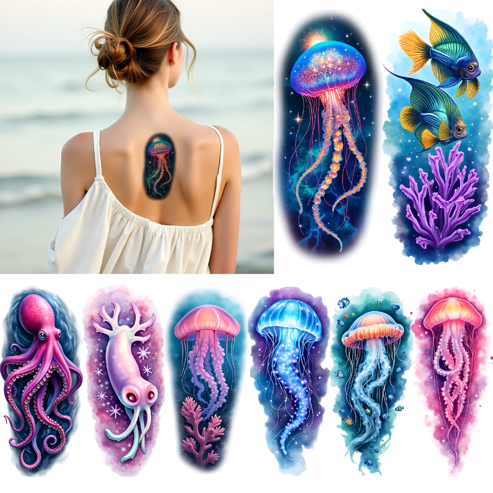 3 Realistic Temporary Tattoos Waterproof Long Lasting Body Stickers ...