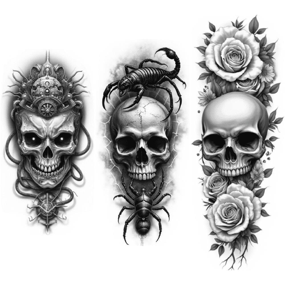 3 Realistic Temporary Tattoos Waterproof Long Lasting Body Stickers ...