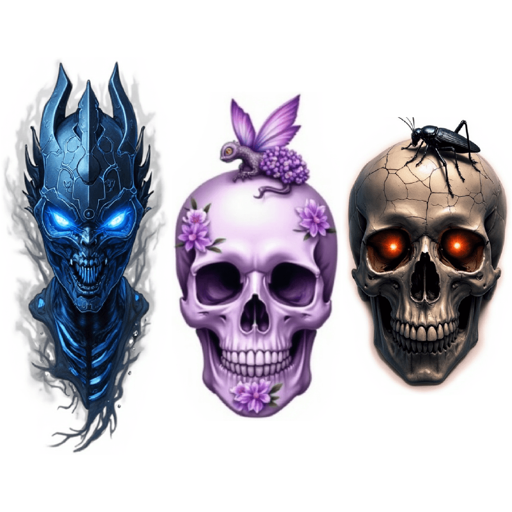 3 Realistic Temporary Tattoos Waterproof Long Lasting Body Stickers ...