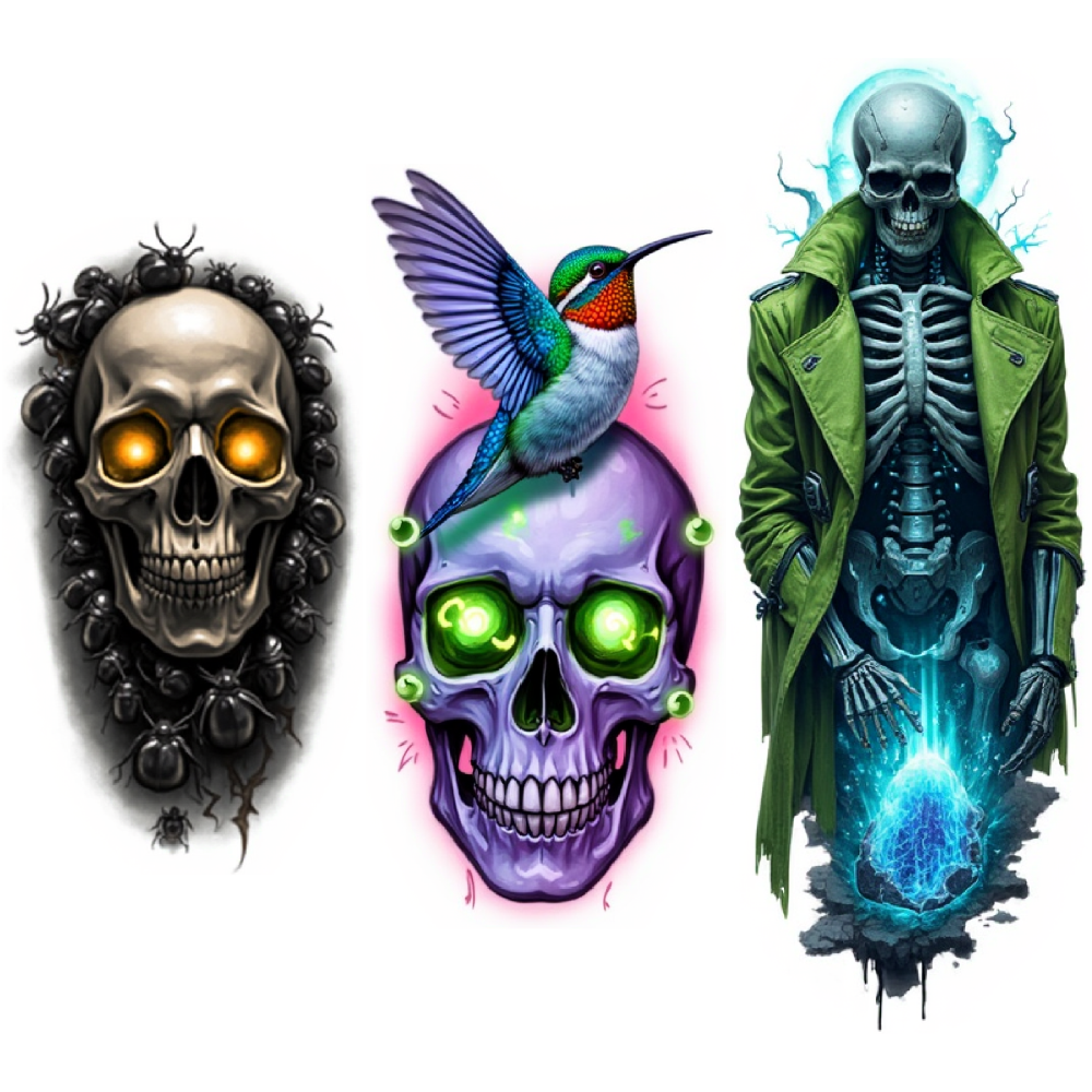 3 Realistic Temporary Tattoos Waterproof Long Lasting Body Stickers ...