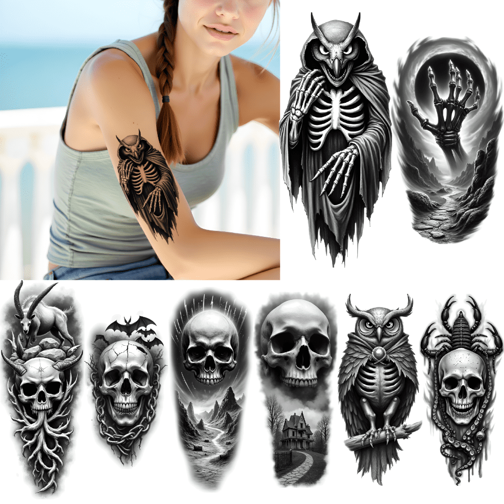 3 Realistic Temporary Tattoos Waterproof Long Lasting Body Stickers ...