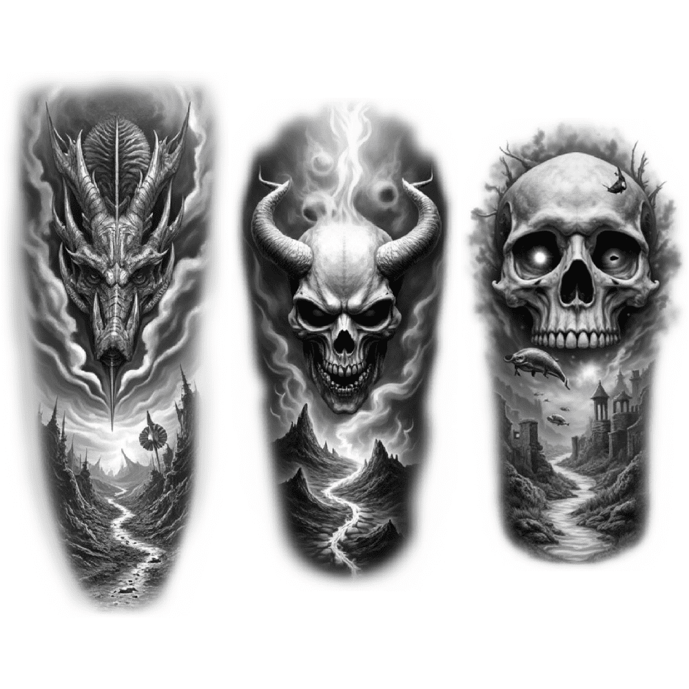 3 Realistic Temporary Tattoos Waterproof Long Lasting Body Stickers ...