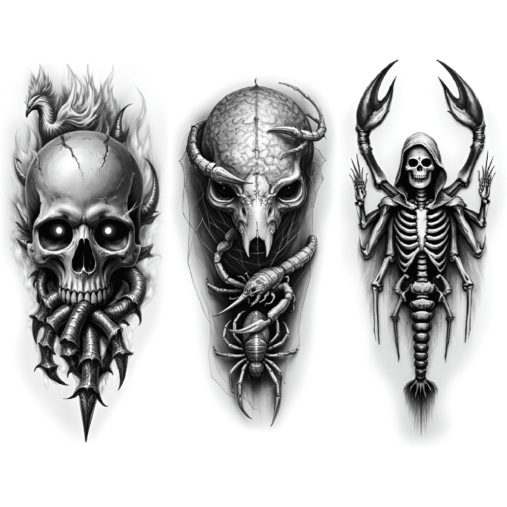 3 Realistic Temporary Tattoos Waterproof Long Lasting Body Stickers ...