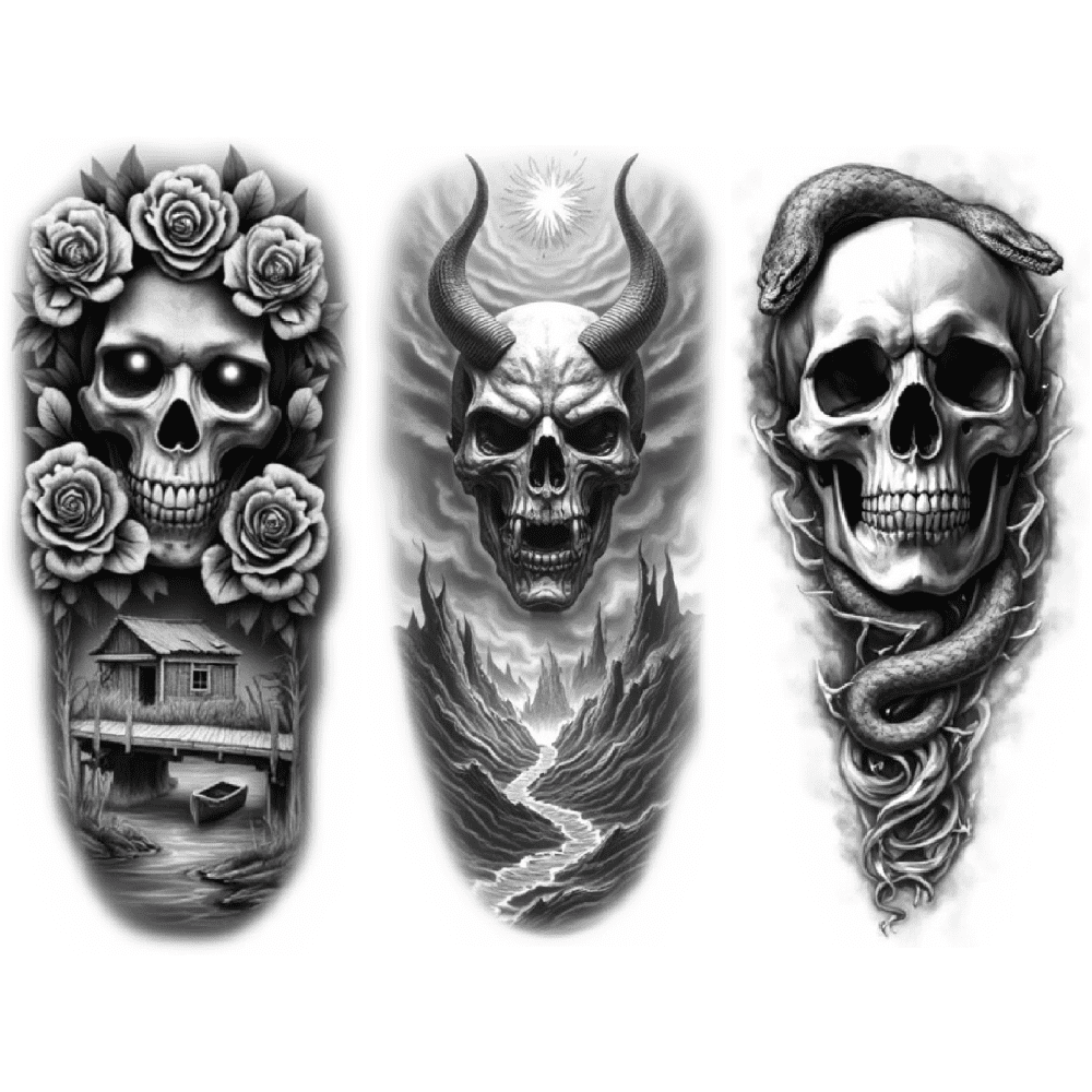 3 Realistic Temporary Tattoos Waterproof Long Lasting Body Stickers ...