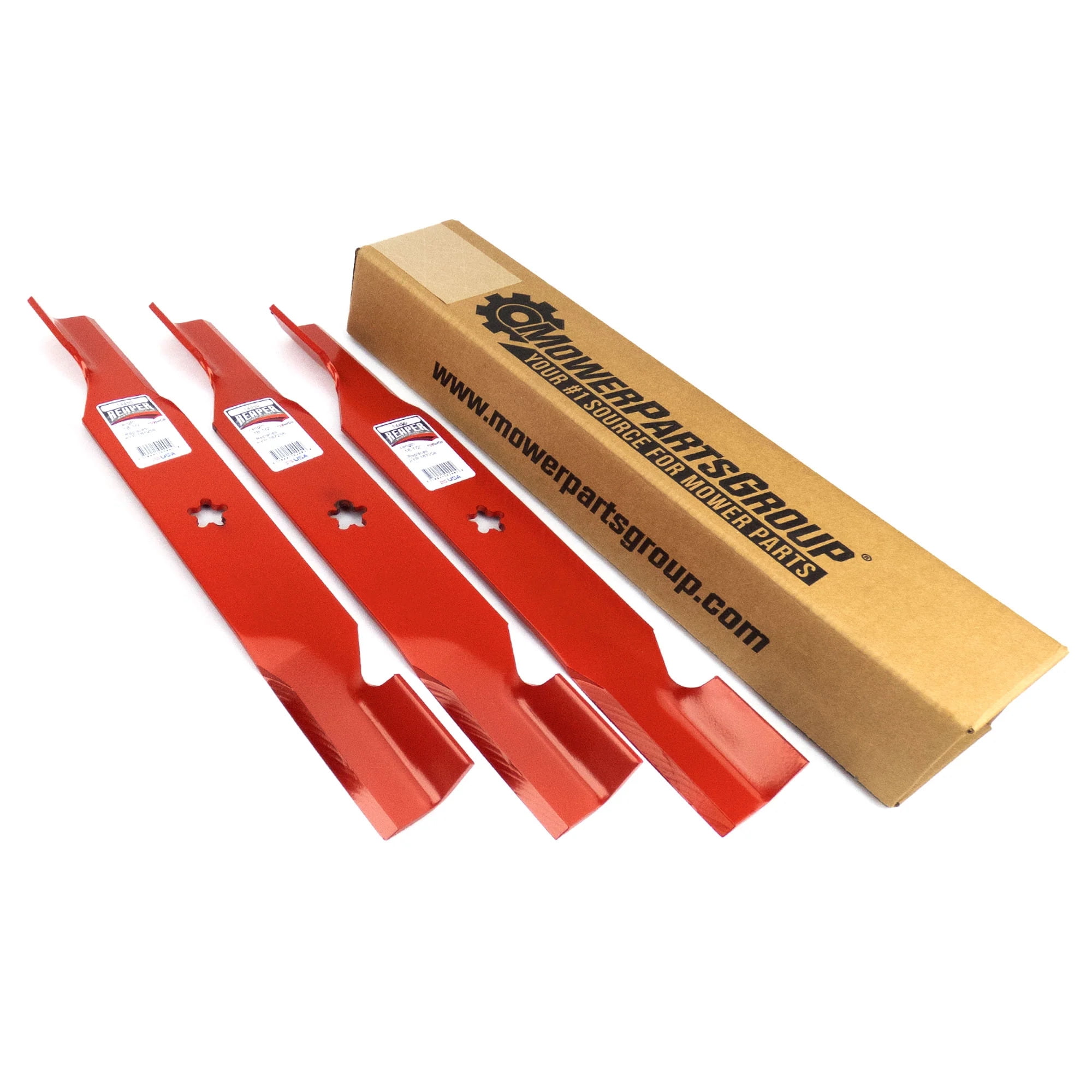 (3) Reaper 54" Hi Lift Blades for Husqvarna Replaces 187254 187256 Made ...