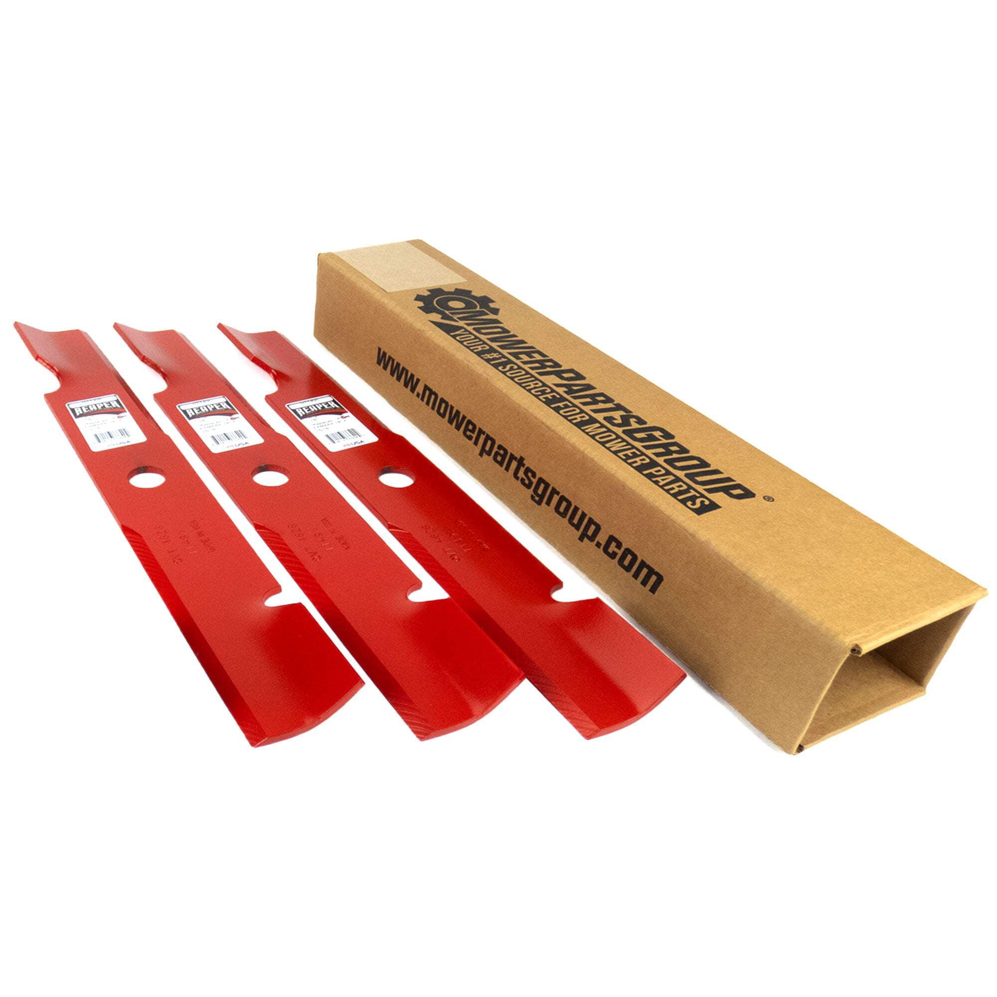 (3) Reaper Blades Fits Exmark Lazer Z Pioneer Vantage 52" 103-6402-S ...