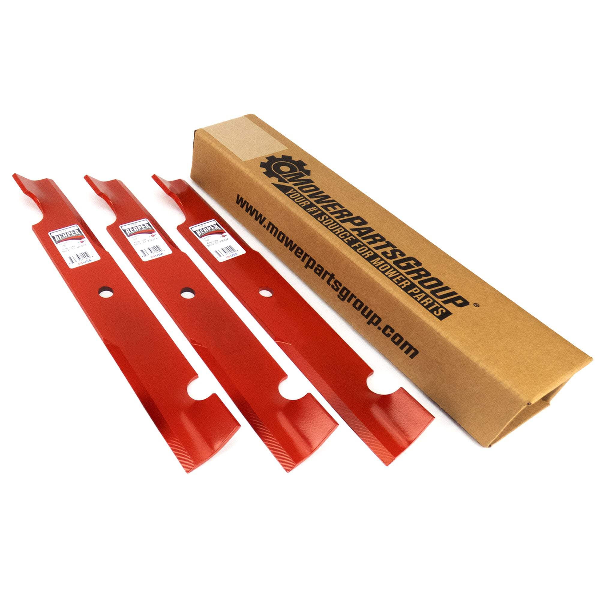 (3) Reaper Blades for Scag 52" Freedom Z Tiger Cub Turf Tiger Wildcat ...