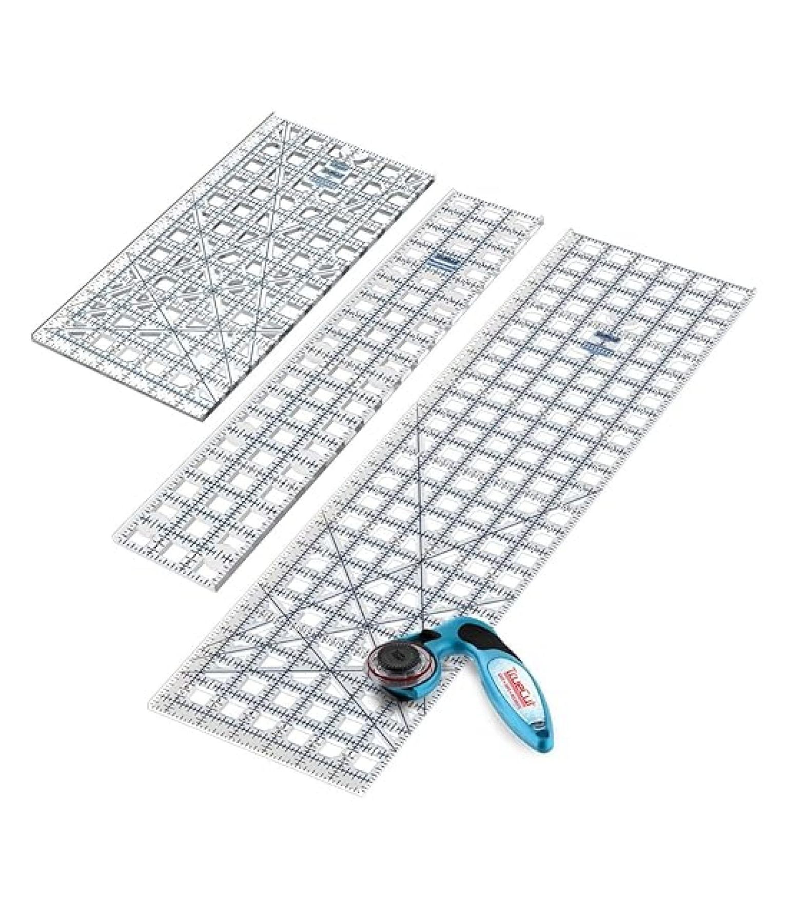 3 Rectangle Quilting Rulers and My Cutter Kit | Includes 6x24 Quilting ...