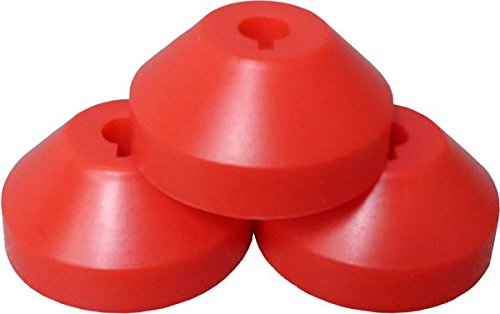 (3) Red 7" Plastic Slotted Dome Adapters - 07MRDARE-SLOT - Walmart.com