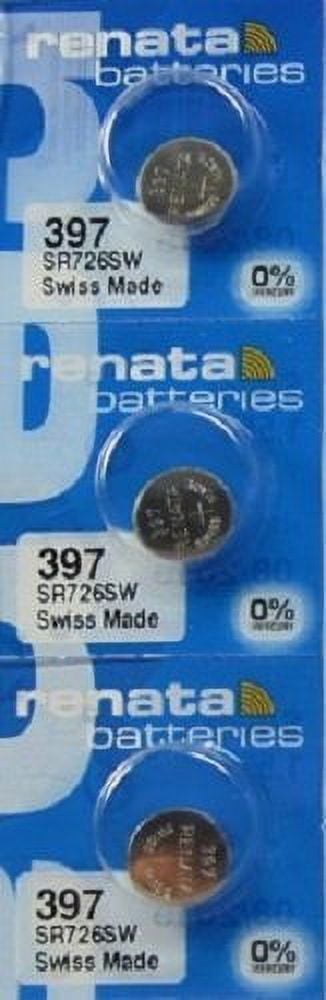 3 Renata 397 Silver Oxide Electronic Zero Mercury Batteries - Walmart.com