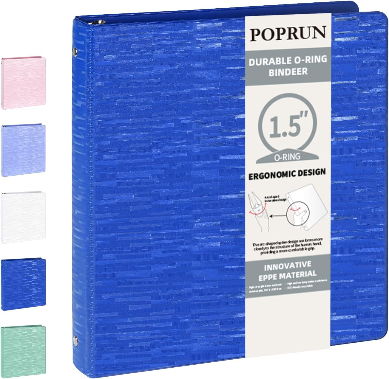 3 Ring Binder 1.5 Inch, PVC-Free, Holds 325 Sheets of 8.5 x 11 Paper ...