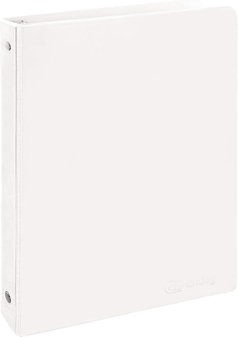 3 Ring Binder 1.5 Inch White, 1 ½ inch Binder Clear View Cover with 2 ...
