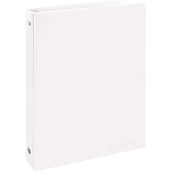 3 Ring Binder 1.5 Inch White, 1 ½ inch Binder Clear View Cover with 2 ...