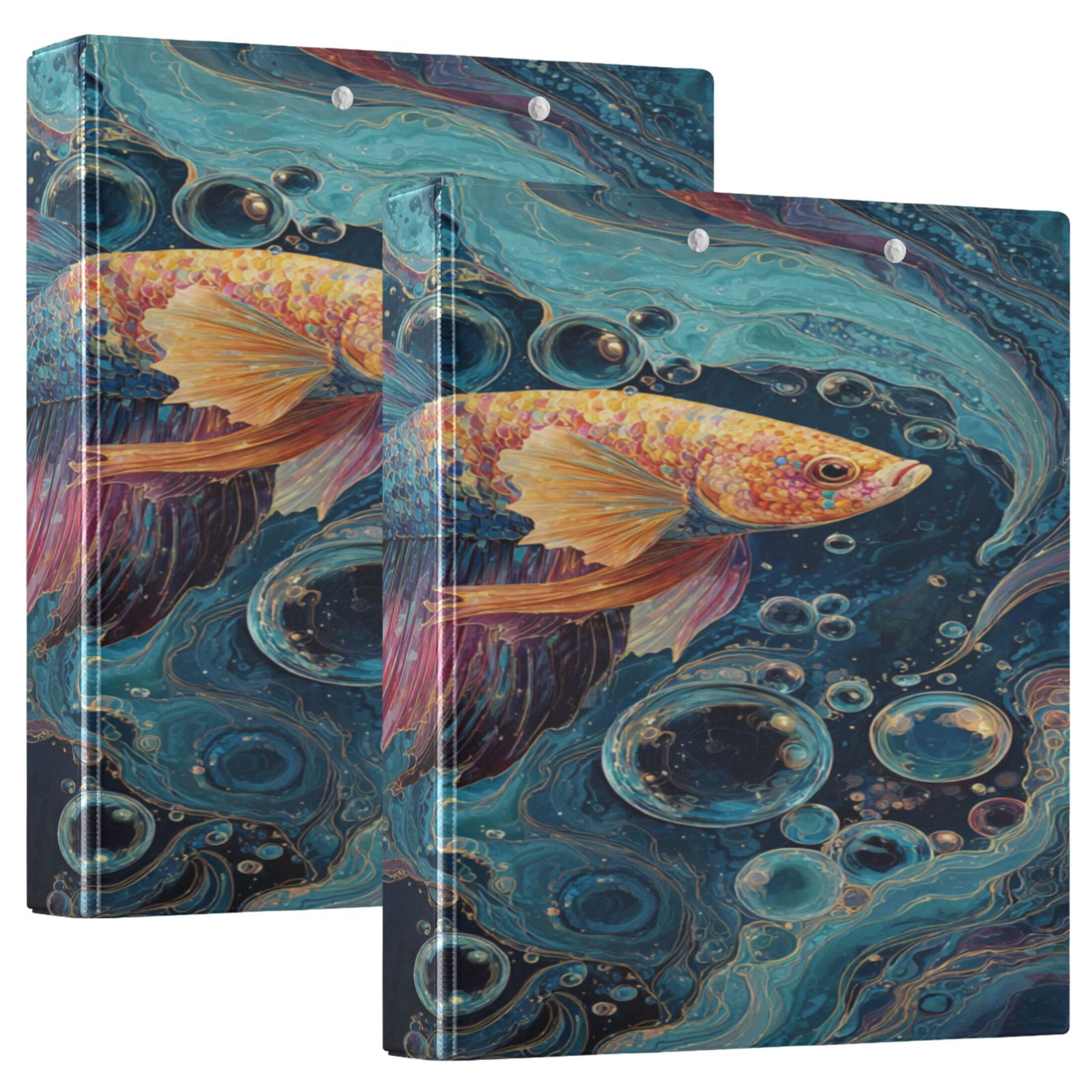 3 Ring Binder 1.5 inch Round Rings with Interior Pockets Binders ...