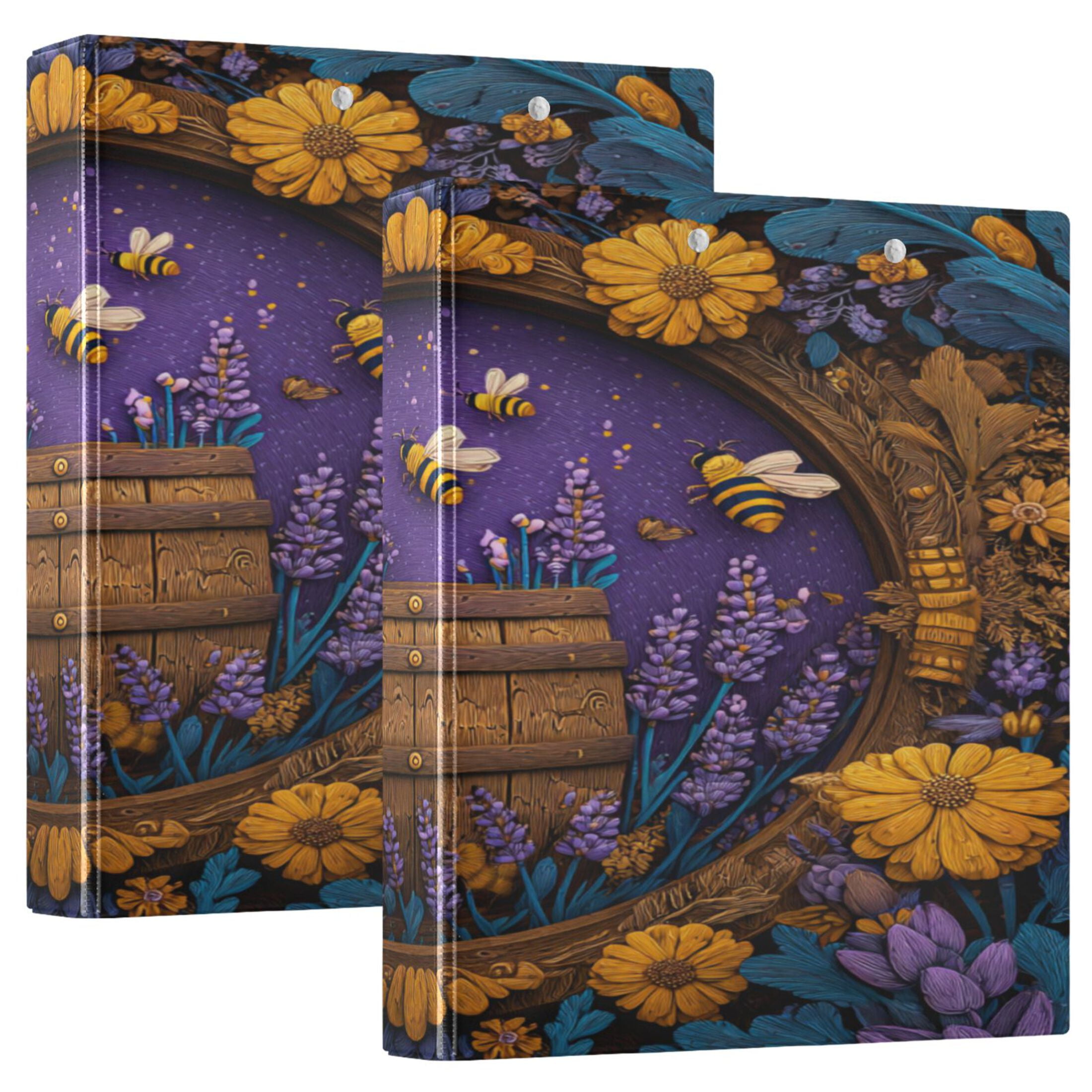 3 Ring Binder 1.5 inch Round Rings with Interior Pockets Binders ...