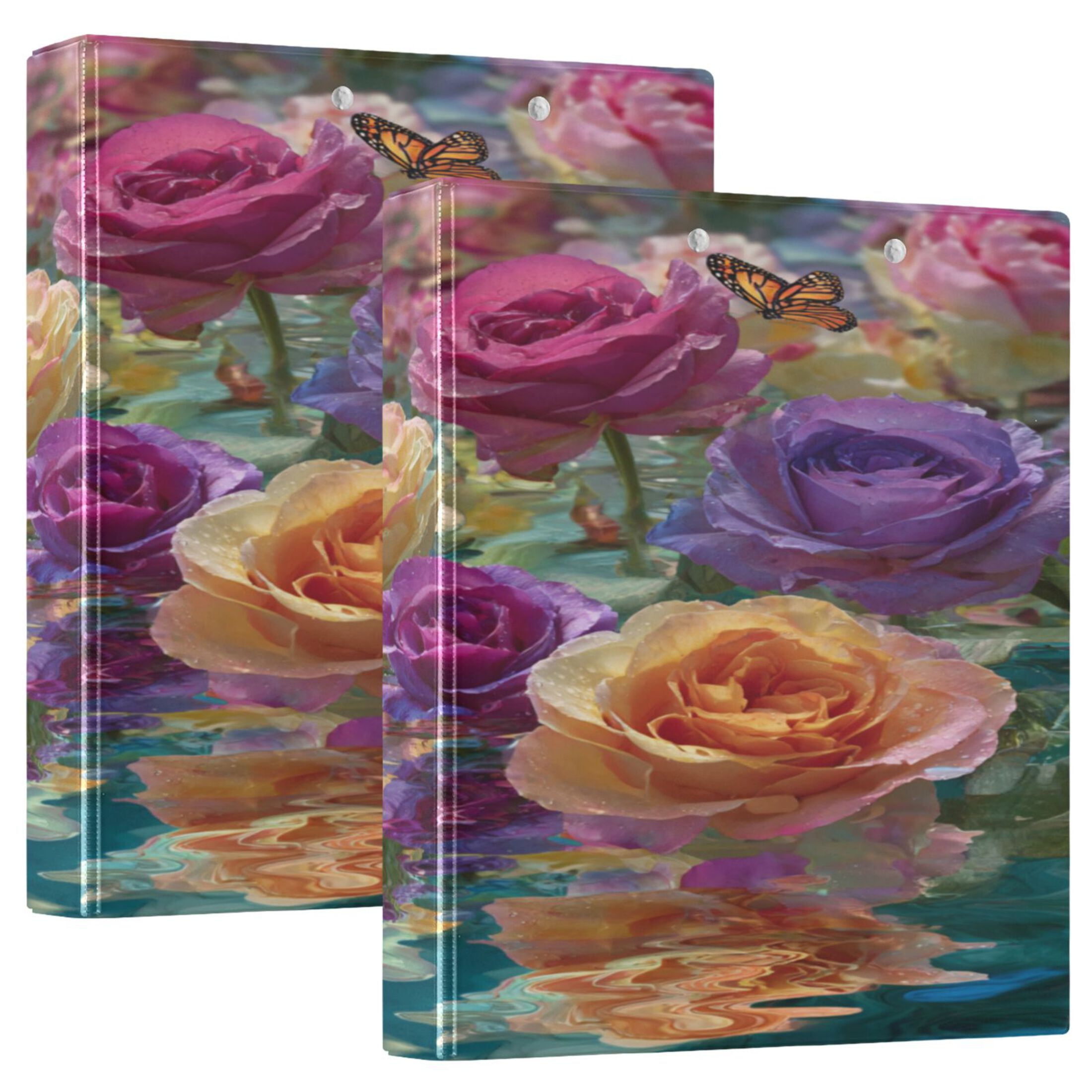 3 Ring Binder 1.5 inch Round Rings with Interior Pockets Binders ...