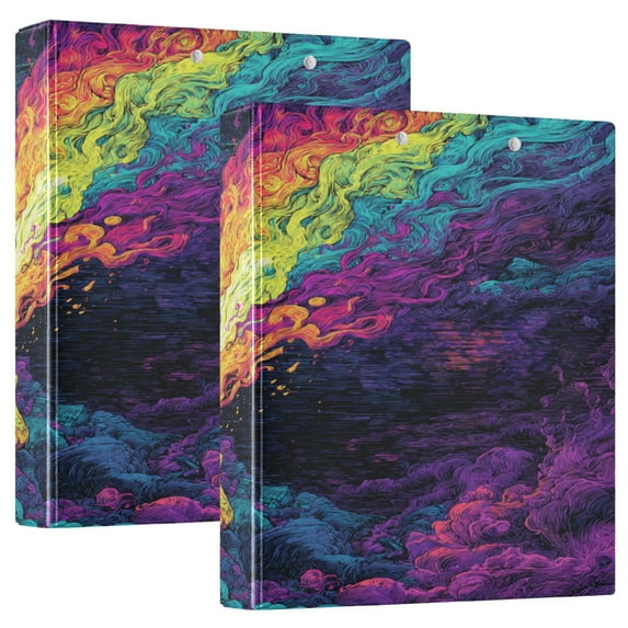 3 Ring Binder 1.5 inch Round Rings with Interior Pockets Binders ...