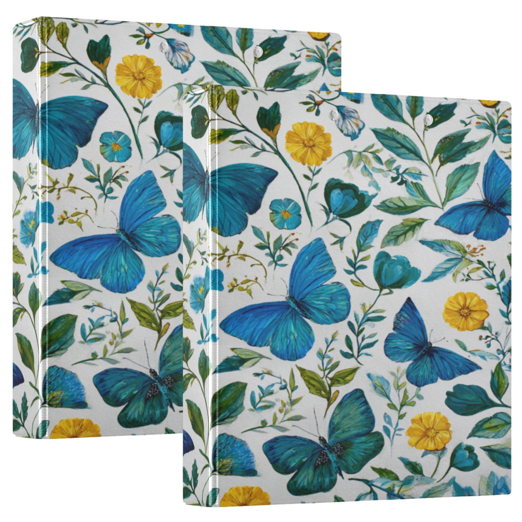 3 Ring Binder 1.5 inch Round Rings with Interior Pockets Binders Organizer Office School 2Pack ...