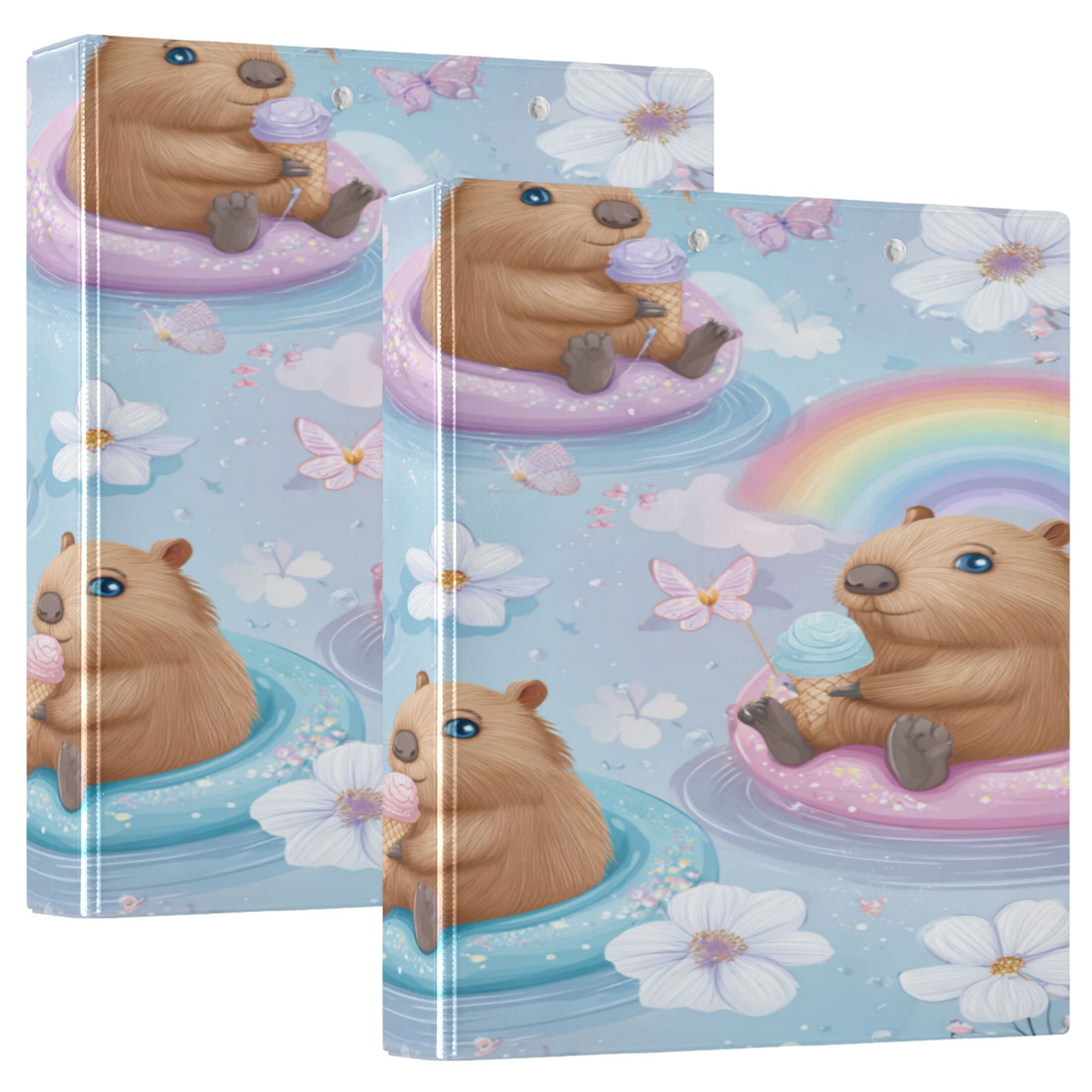 3 Ring Binder 1.5 inch Round Rings with Interior Pockets Binders ...