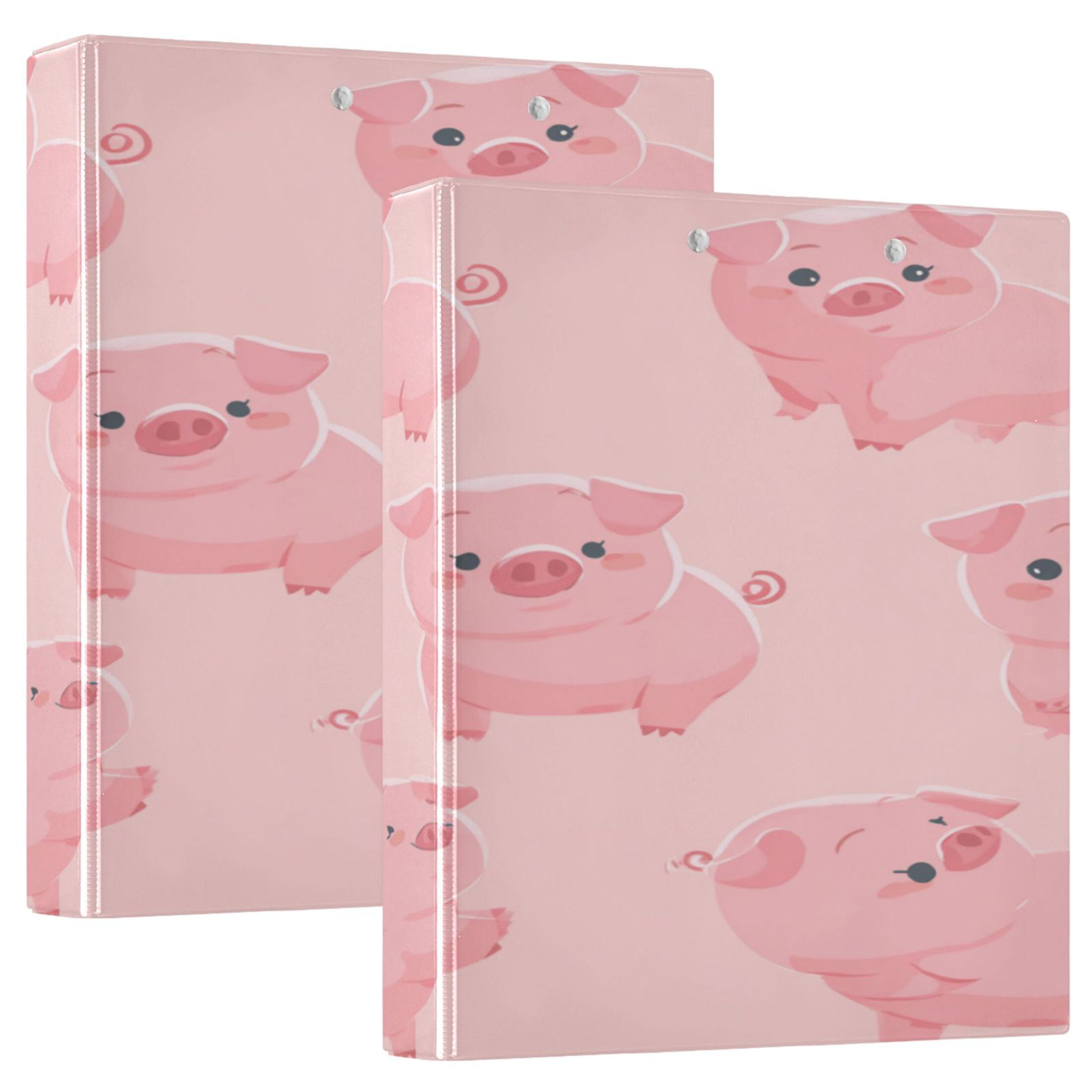 3 Ring Binder 1.5 inch Round Rings with Interior Pockets Binders Organizer Office School 2Pack ...
