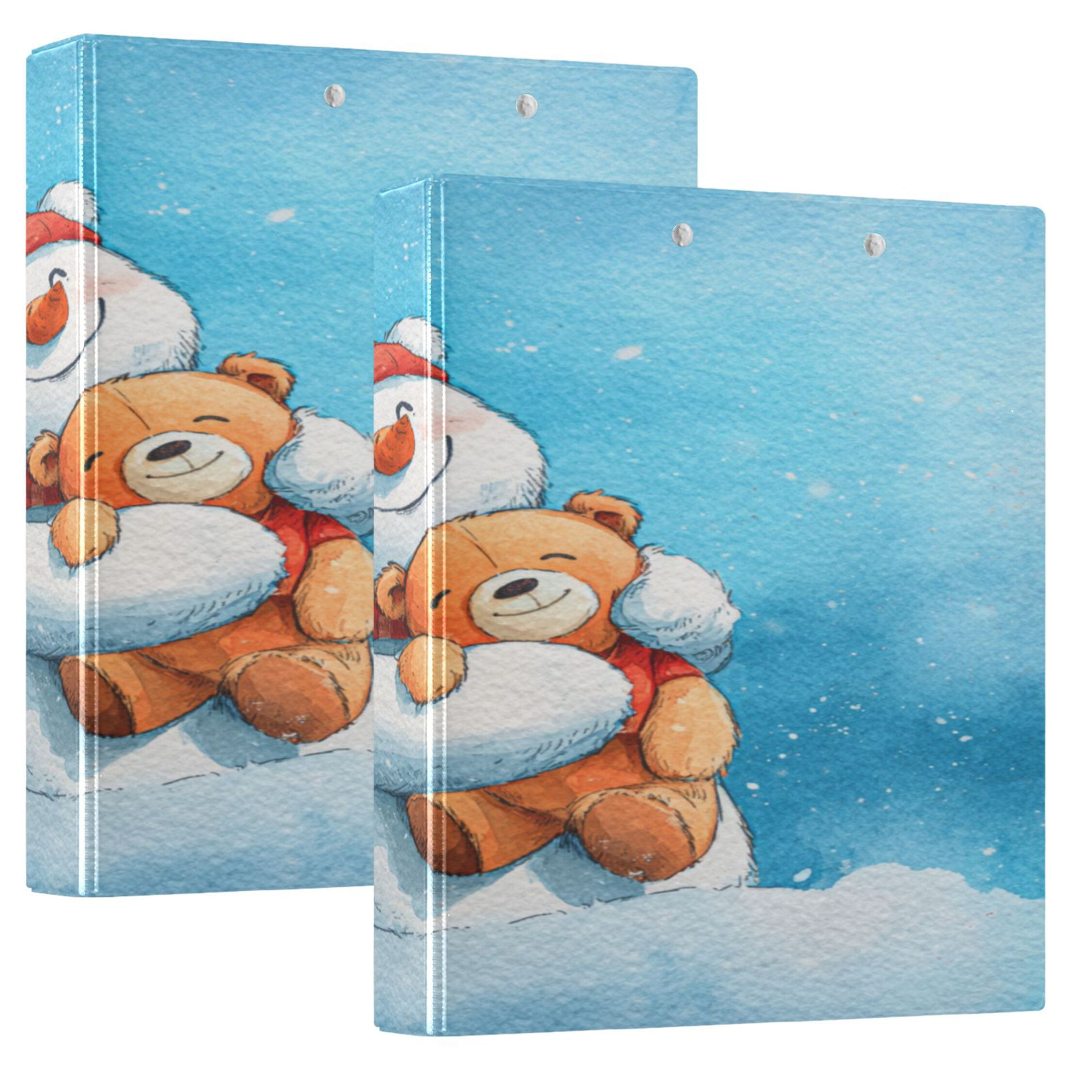 3 Ring Binder 1.5 inch Round Rings with Interior Pockets Binders Organizer Office School 2Pack ...