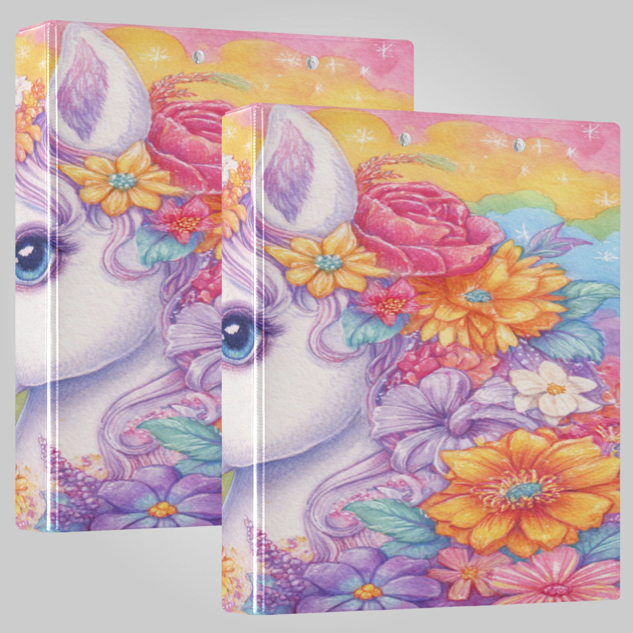 3 Ring Binder 1.5 inch Round Rings with Interior Pockets Binders ...