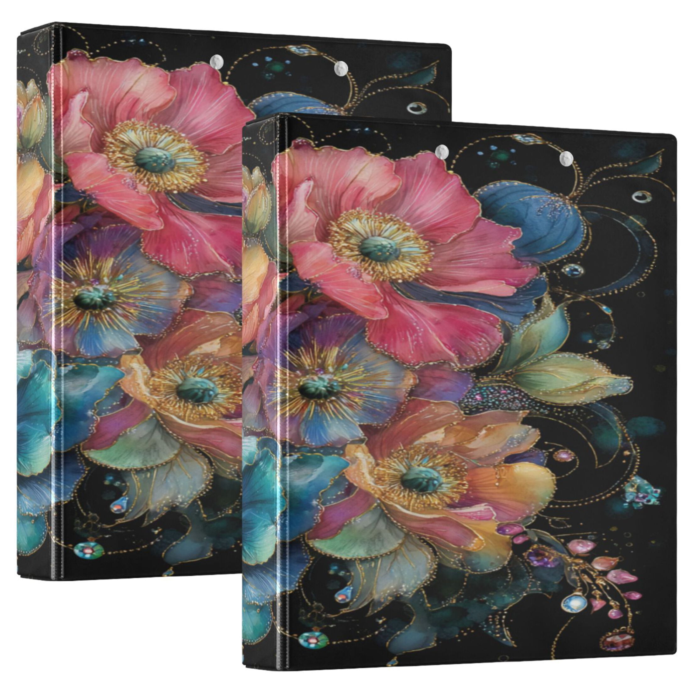 3 Ring Binder 1.5 inch Round Rings with Interior Pockets Binders ...