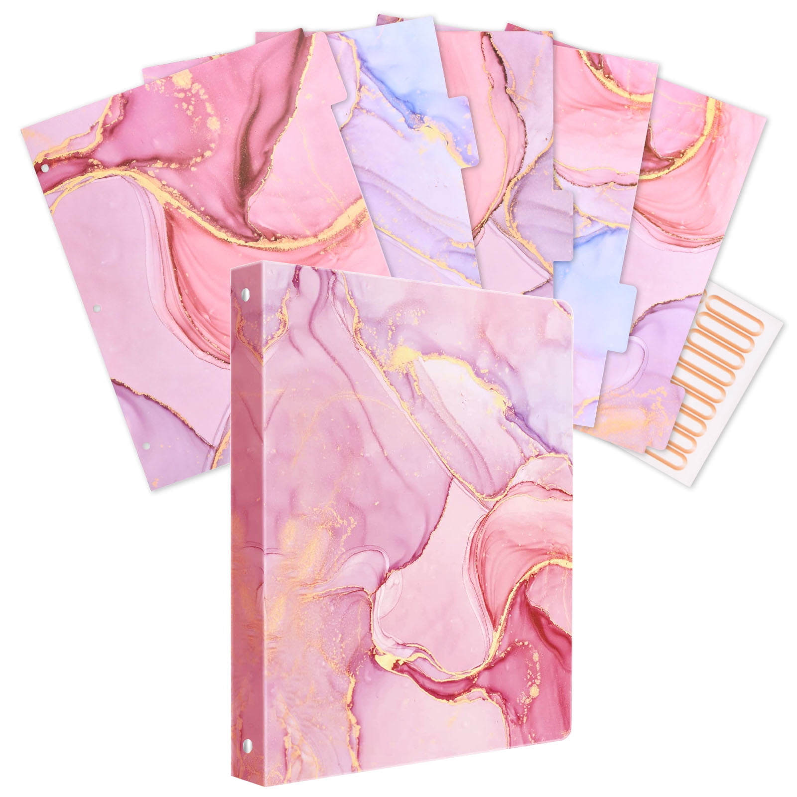 3 Ring Binder 1 Inch, Letter Size(11" x 8.5") Cute Decoration Paper ...