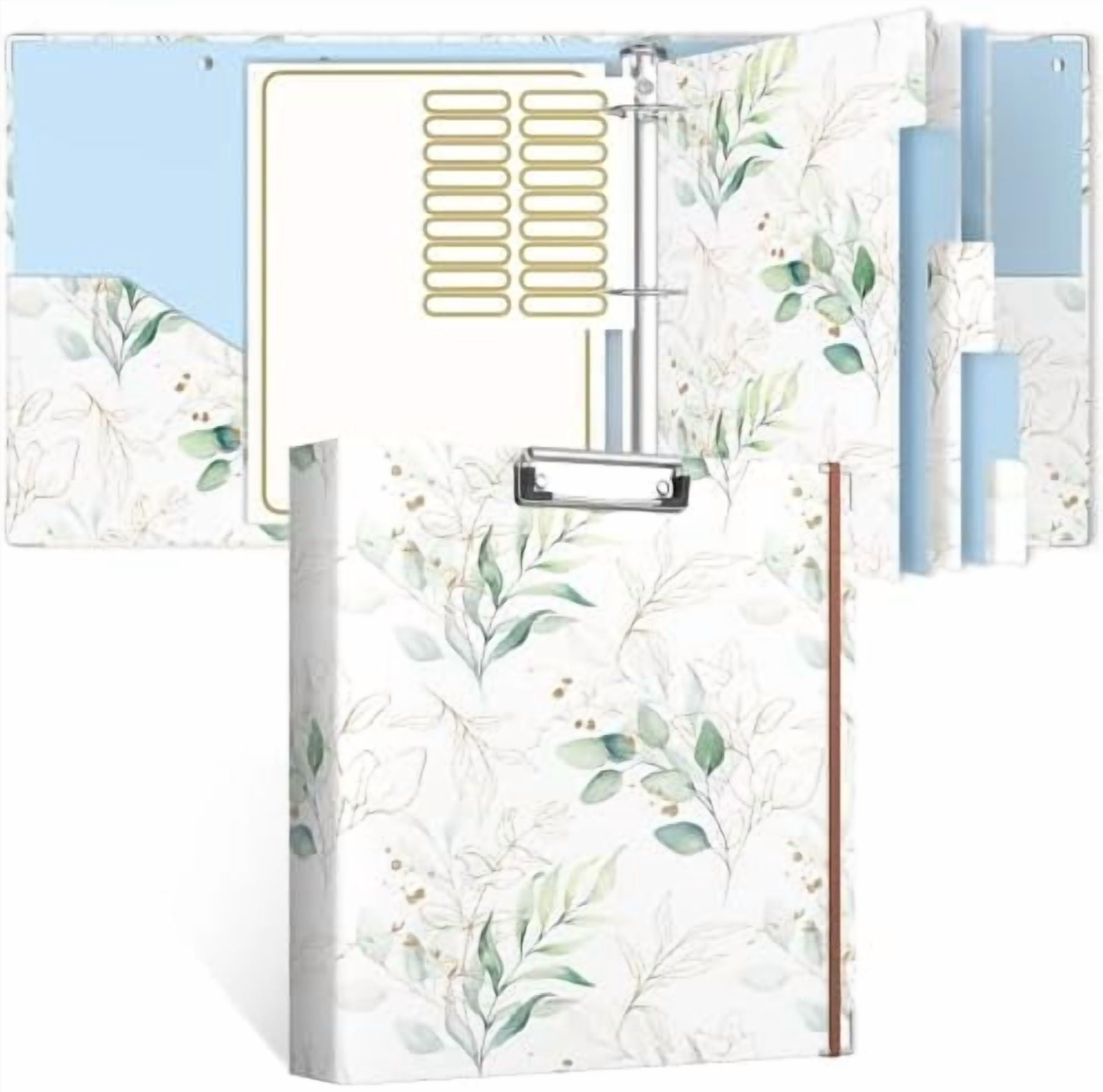 3 Ring Binder, 2 Inch Round Ring Binder Organizer with Clipboard, 5 ...