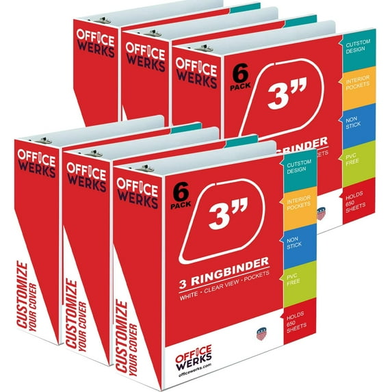 3 Ring Binder, 3" Professional Angle D-Rings, Presentation Folder for ...