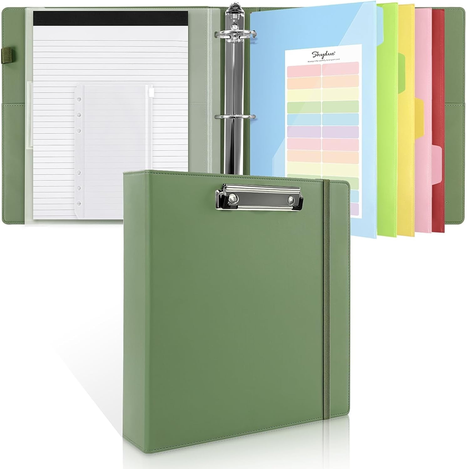 3 Ring Binder With Clipboard 2 Inch Binder Pu Clipboard Binder With