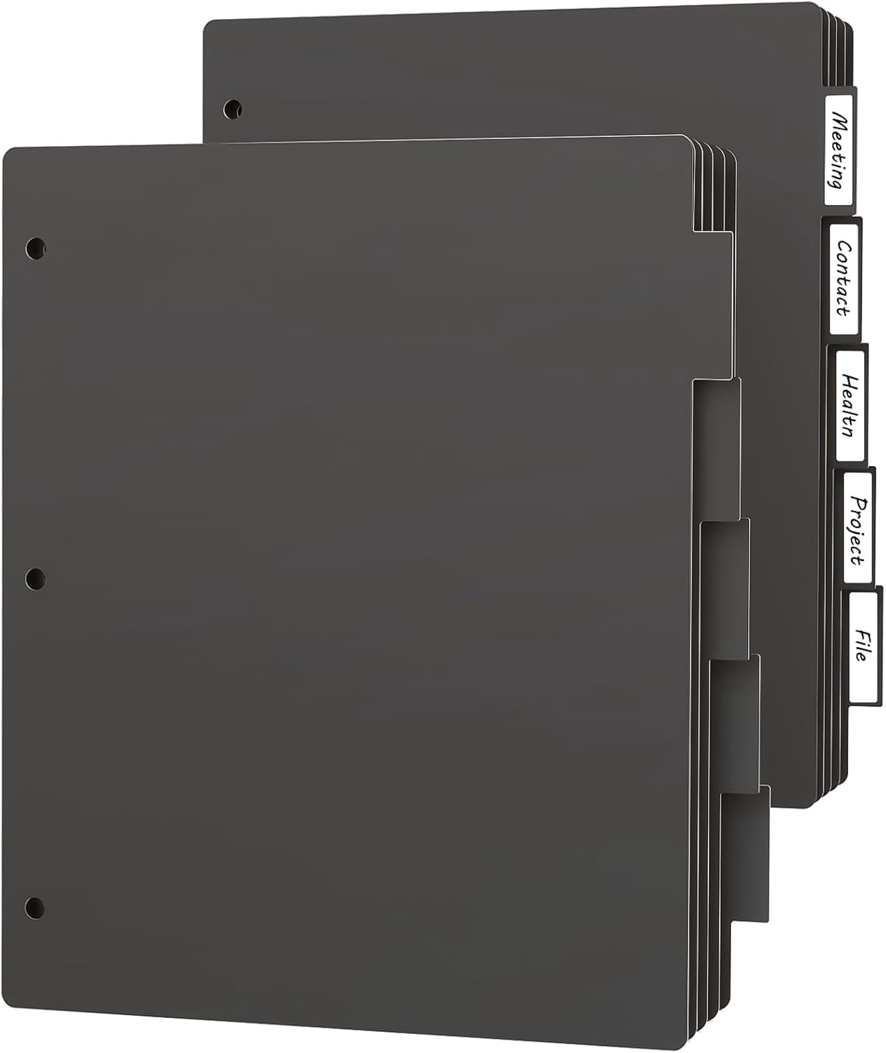 3 Ring Binder Dividers with 5-Tabs, 2 Pack 5 Binder Dividers, Letter ...