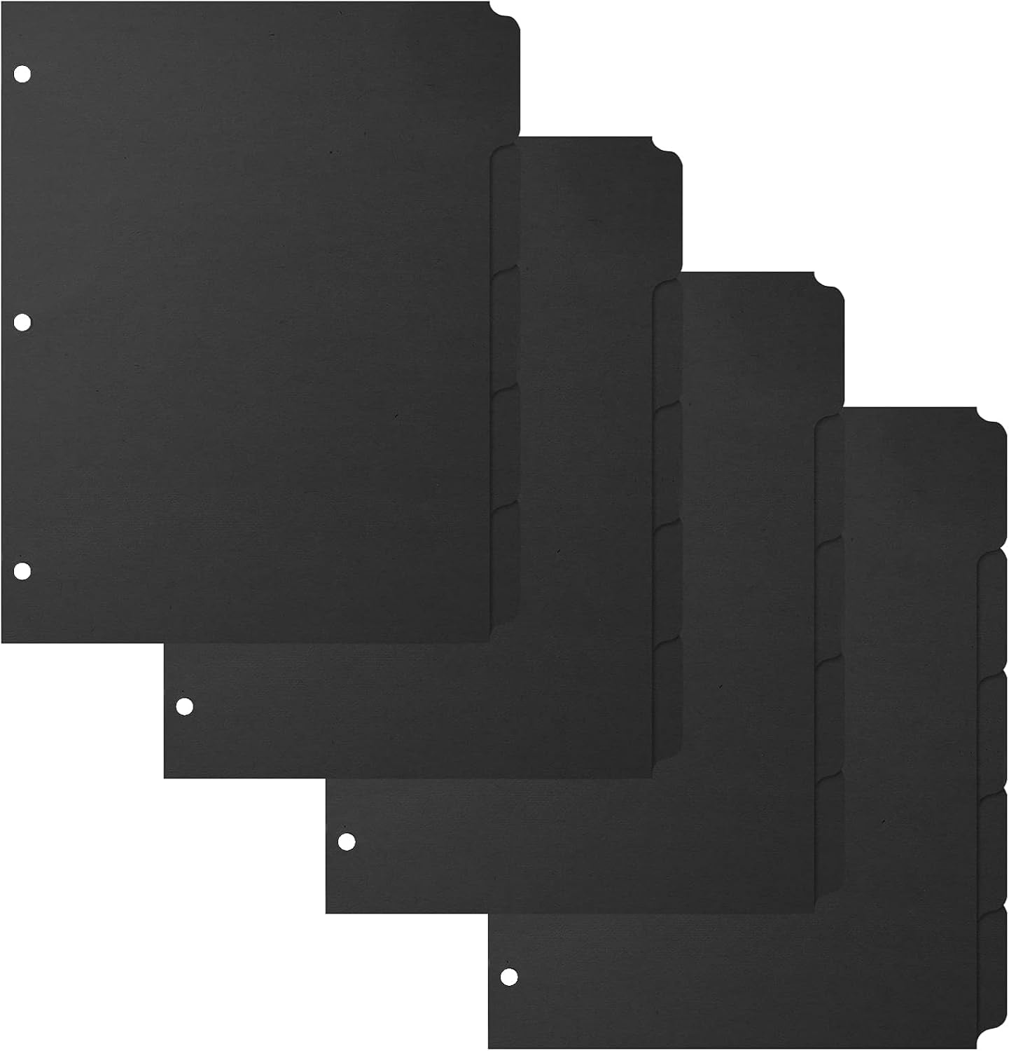 3 Ring Binder Dividers with 5-Tabs for Letter Size, 1/5 Cut, 3-Hole ...