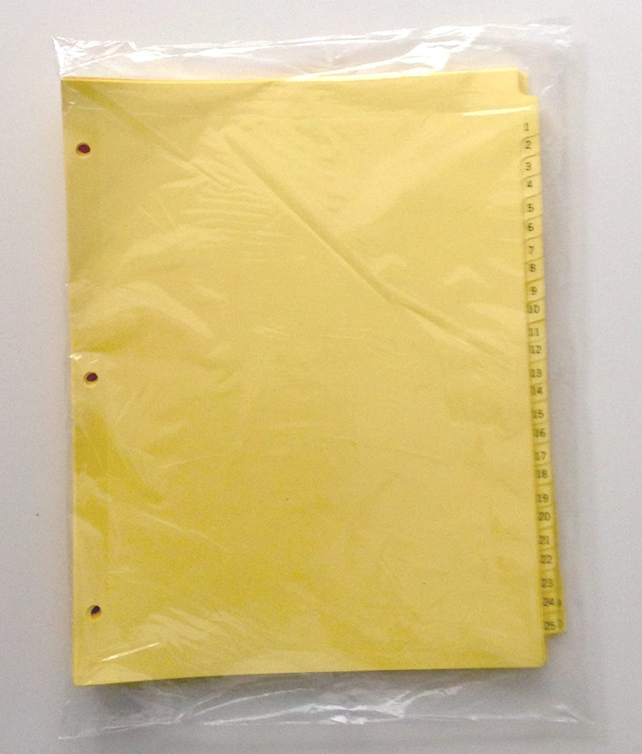 3 Ring Binder Index Dividers, Numbered 1-50, for 8.5 X 11 Sheets, 3 ...