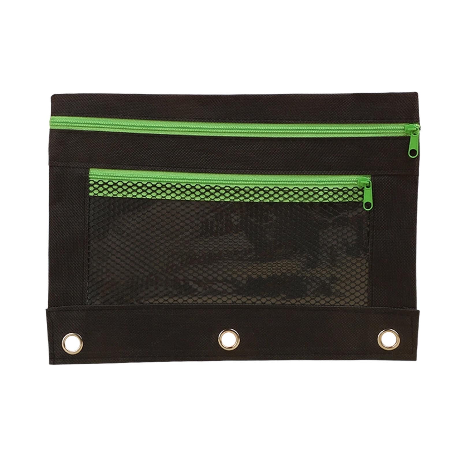 3 Ring Binder Pencil Bag Pencil Pouch, Clear Window Pencil Bags with Zipper & Reinforced ...