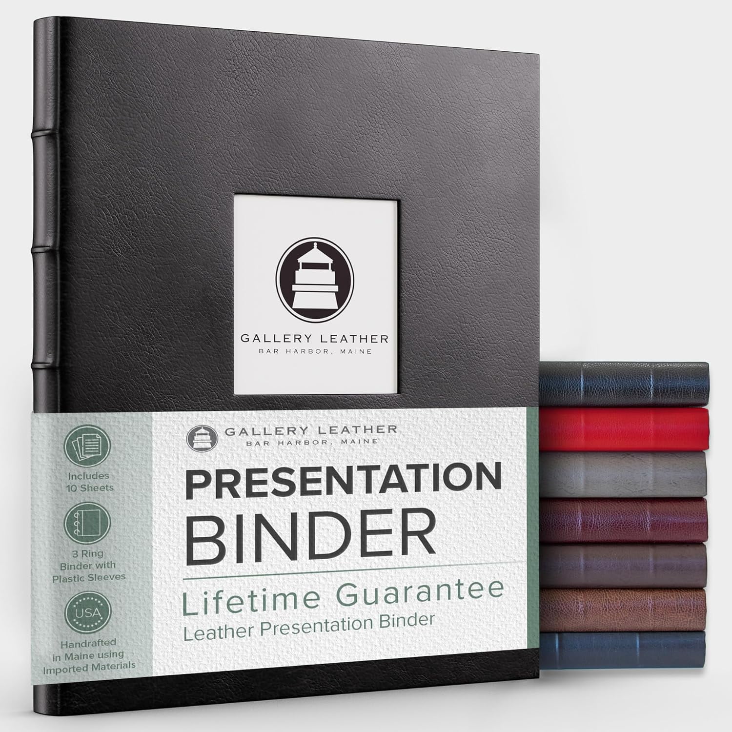 3 Ring Binder with Plastic Sleeves, Includes 10 , Sheet Size: 8.5" x 11 ...