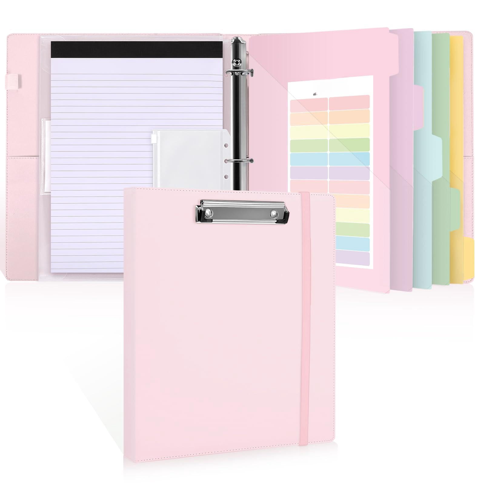 3 Ring Binder With Clipboard 1 Inch 13.2" * 10.2" Pu Notepad & 5 ...