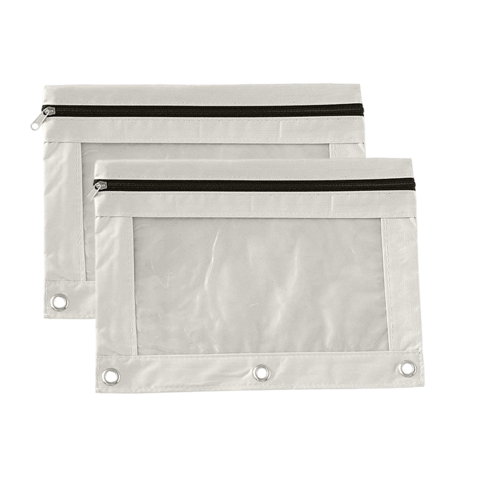 3 Ring Binder Zipper Bag - Binder Organizer with Clear Window, Multiple ...