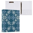 3 Ring Binder with Flattened Metal Clip 1.5" Round Rings Binder ...
