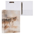 3 Ring Binder with Flattened Metal Clip 1.5" Round Rings Binder ...