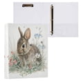 3 Ring Binder with Flattened Metal Clip 1.5" Round Rings Binder ...