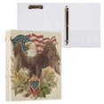 3 Ring Binder with Flattened Metal Clip 1.5" Round Rings Binder ...