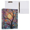 3 Ring Binder with Flattened Metal Clip 1.5" Round Rings Binder ...
