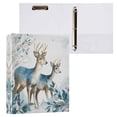 3 Ring Binder with Flattened Metal Clip 1.5" Round Rings Binder ...