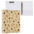 3 Ring Binder with Flattened Metal Clip 1.5" Round Rings Binder ...