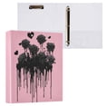 3 Ring Binder with Flattened Metal Clip 1.5" Round Rings Binder ...