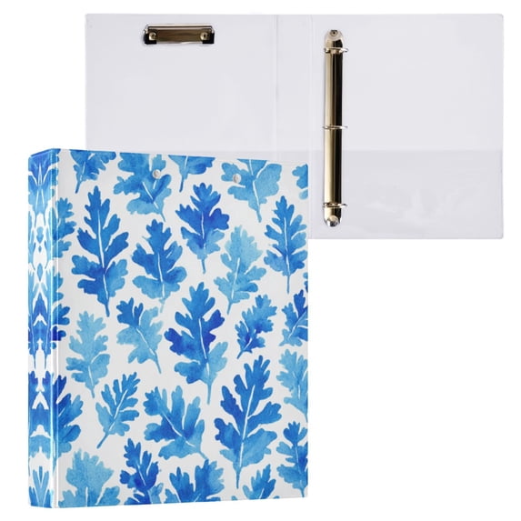 3 Ring Binder with Flattened Metal Clip 1.5" Round Rings Binder ...