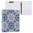 3 Ring Binder with Flattened Metal Clip 1.5" Round Rings Binder ...
