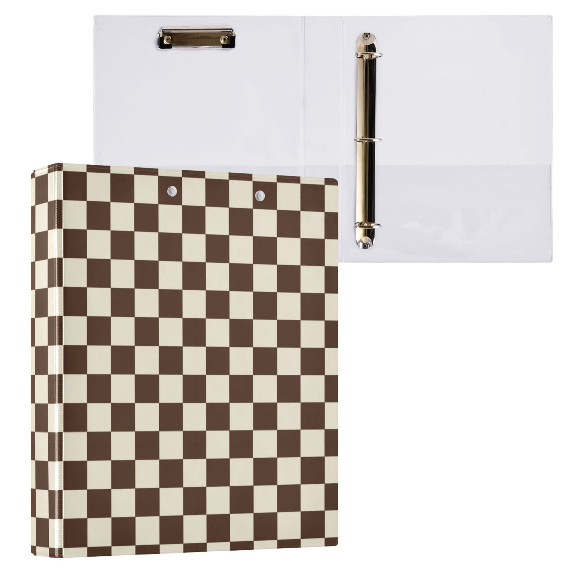 3 Ring Binder with Flattened Metal Clip 1.5" Round Rings Binder ...